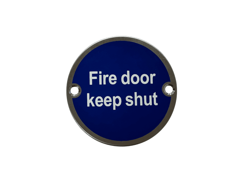 Fire Door Keep Shut sign 76mm - SSS - Fire & Acoustics Seals